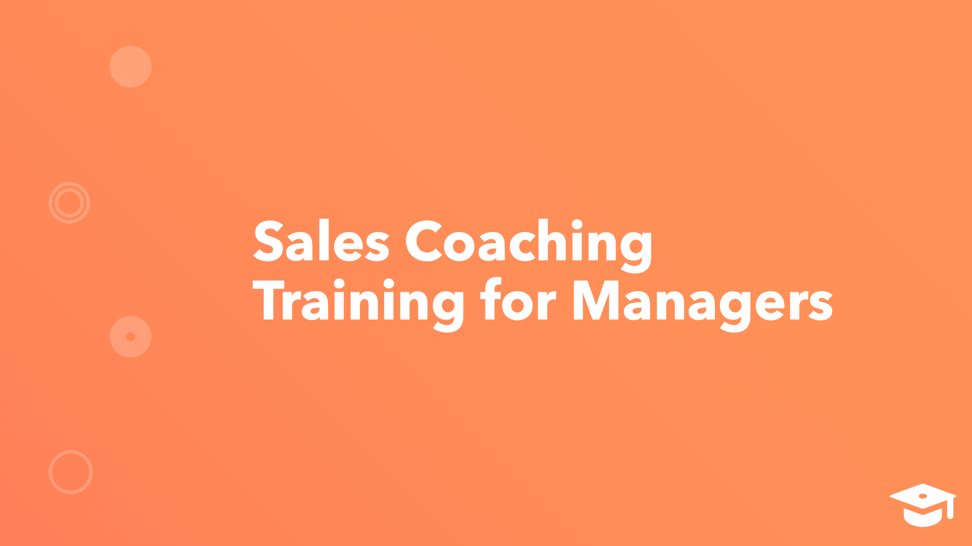 Sales Coaching Training for Managers
